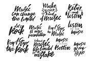 Music big lettering set, a Blackletter Font by Veronika M