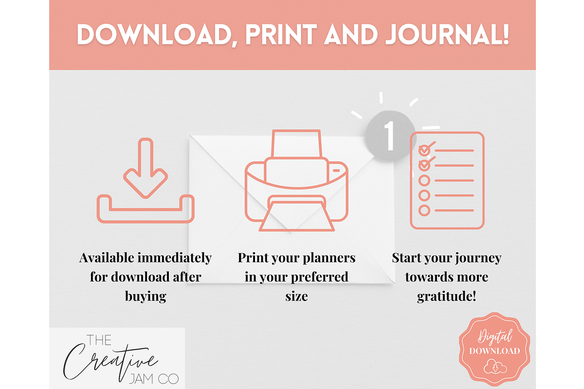 Printable Gratitude Journal BUNDLE