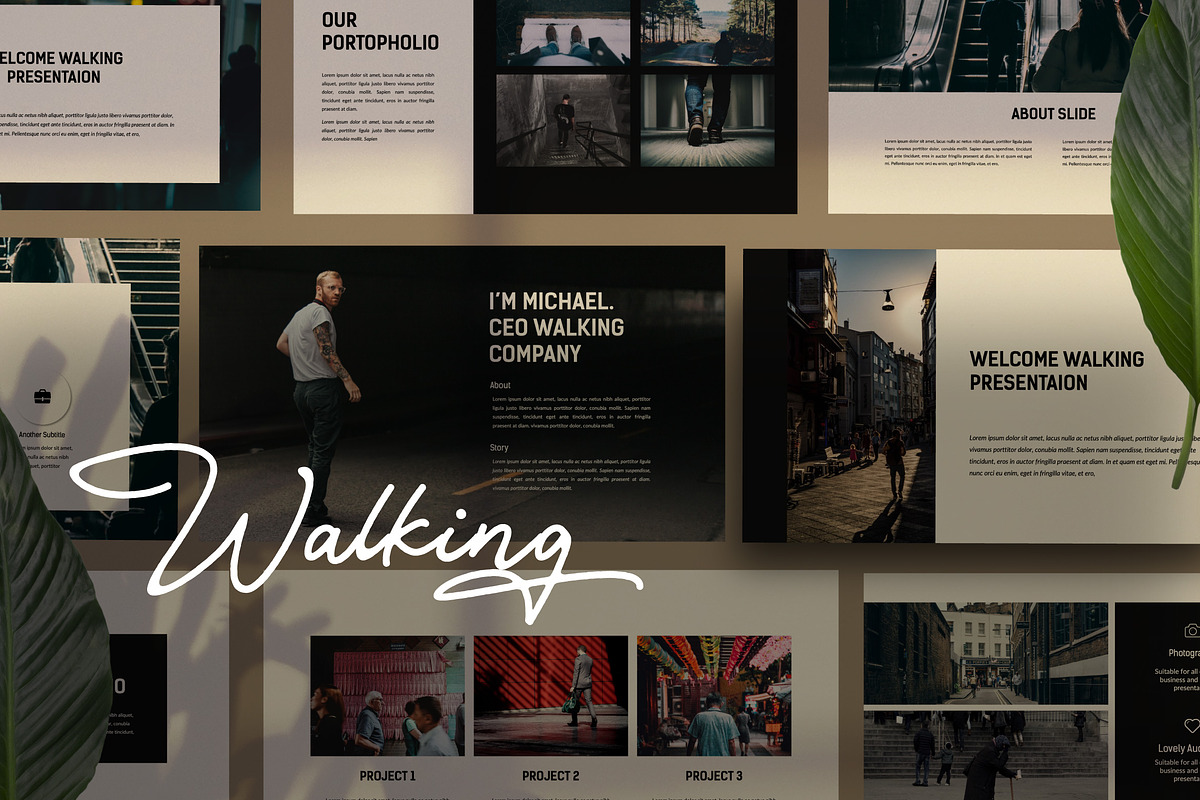 Walking - Powerpoint, a Presentation Template by Dirtytemp Studio