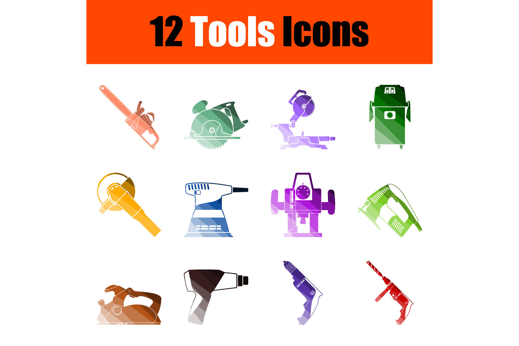 Tools Icon Set, an Icon by Pavel Vectors | Creative Market