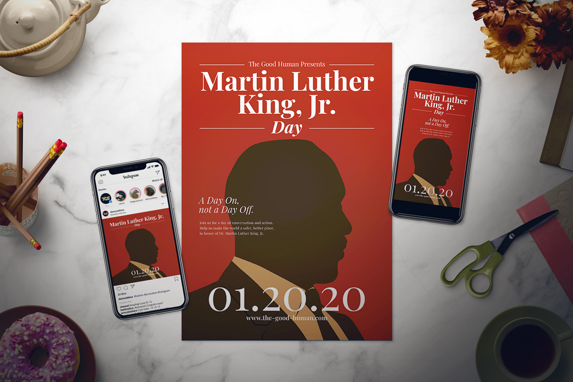 Martin Luther King Jr. Day Flyer, a Flyer Template by The Good Store