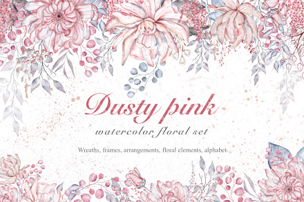 Pretty floral clip art set | Graphics ~ Creative Market