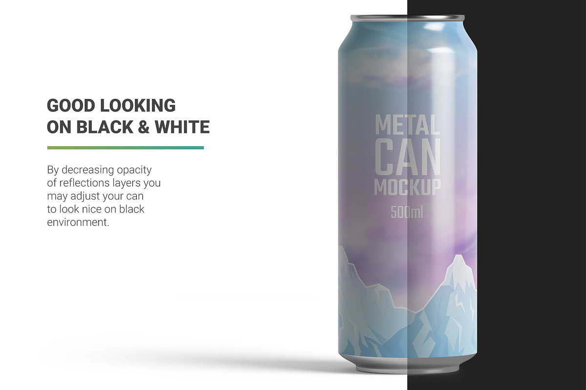 500ml Classic Can Mockup, a Packaging Mockup by AY Mock-Ups