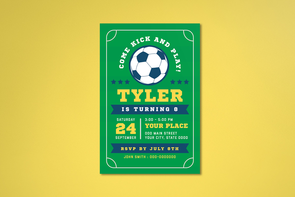 Sports Birthday Invitation, an Invitation Template by VectorVactory