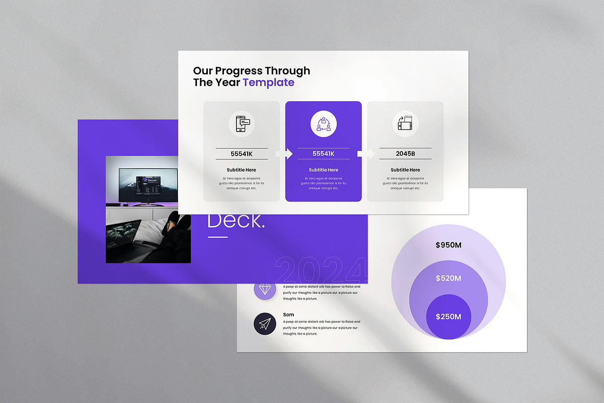 Business Deck PowerPoint Template, a Presentation Template by ...