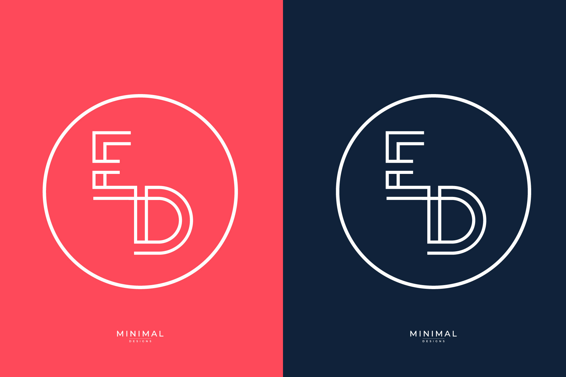 Monogram icon logo ED, a Branding & Logo Template by idesign_4u