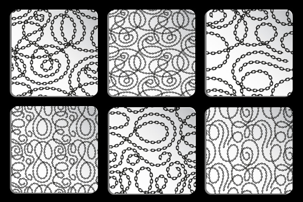 Vector tangled chains patterns set, a Pattern Graphic by Graphic Magic