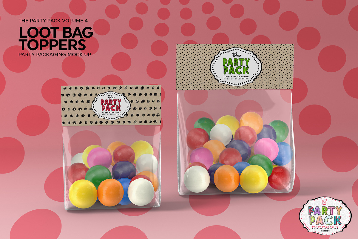 Loot Bag Topper Packaging Mockup, a Packaging Mockup by INCDesign