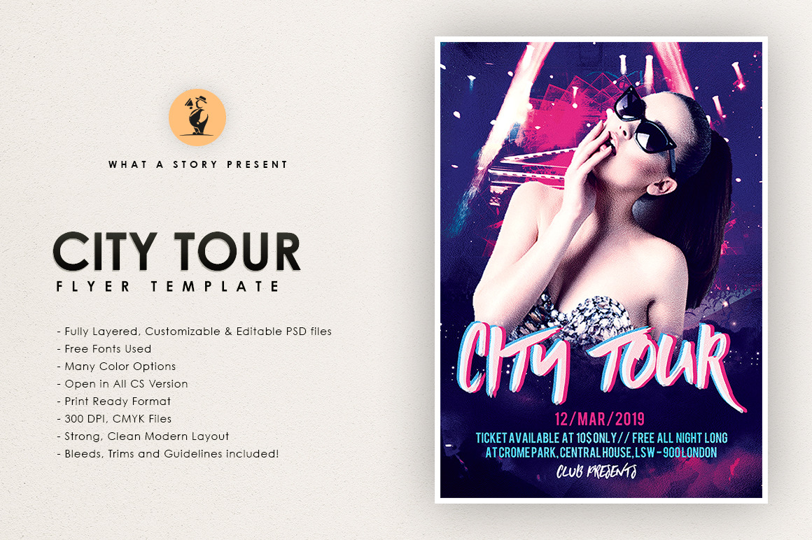 City Tour, a Flyer Template by What a Story