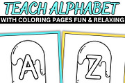 Fun Summer Alphabet Coloring Pages!, an Education Illustration by EduZone