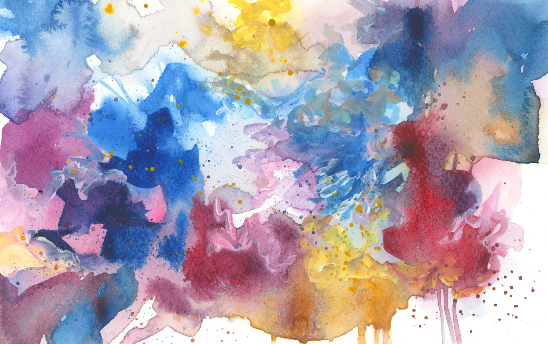 Abstract watercolor smear blot paint, an Abstract Photo by Liliia Rudchenko