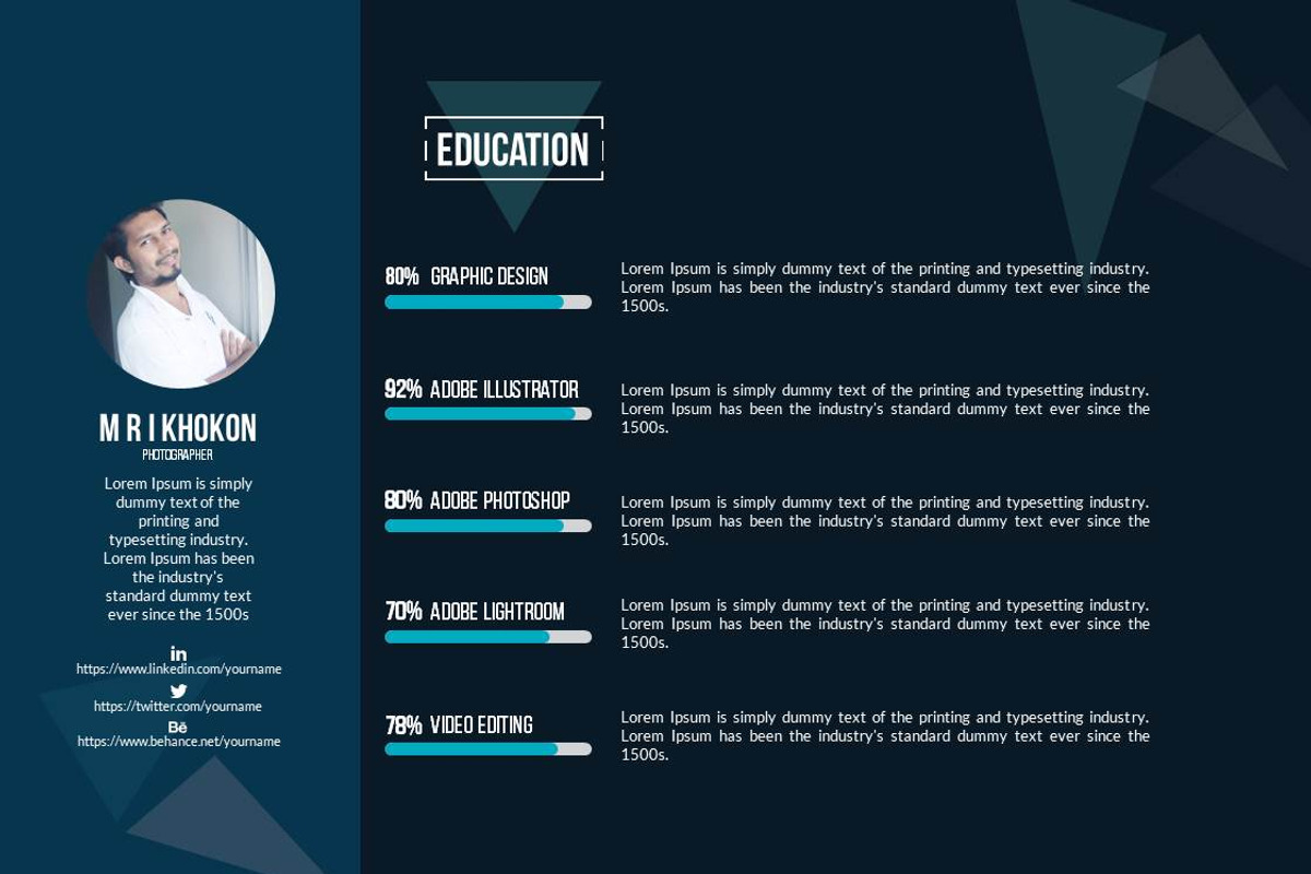 Professional CV PowerPoint Templates, a Presentation Template by MRI STUDIO