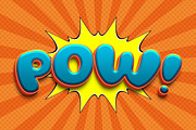 Pow comic style 3d text effect, a Layer Style Add-On by himelgfx