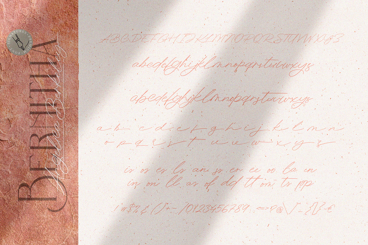 Bernitha Angelica Berkeley + BONUS, a Script Font by Cotbada_studio