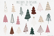 Christmas Tree Clip Art Set, an Illustration by IllustratorAnnie