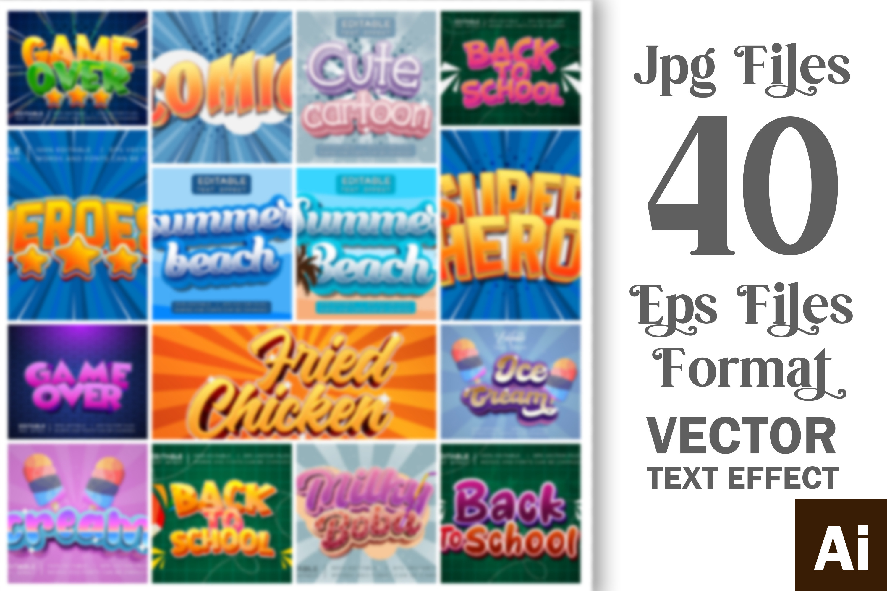 3D EDITABLE TEXT EFFECT BUNDLE, a Plug-in Add-On by yokbisayok ...