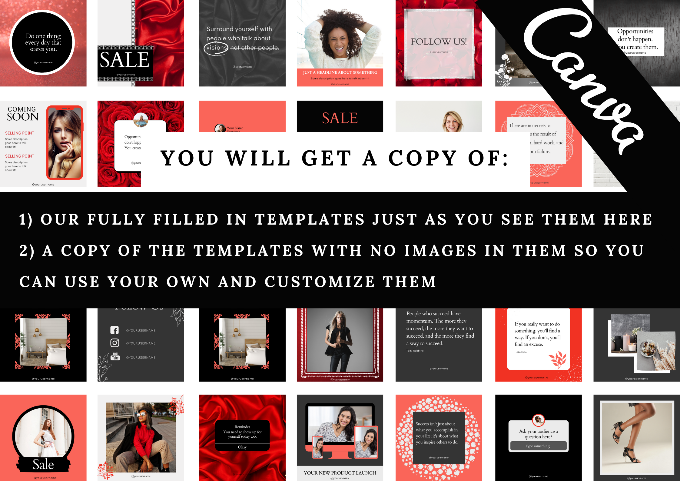 Red Canva Template
