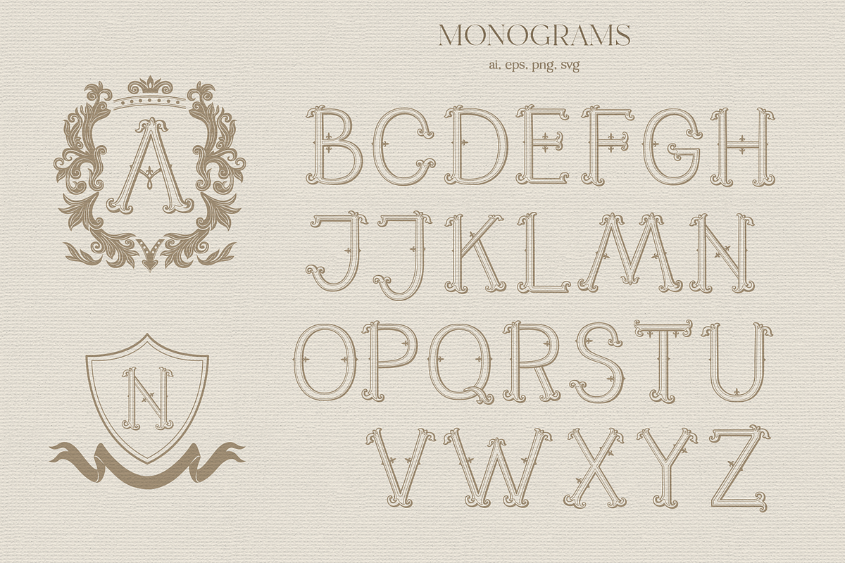 Wedding Monogram Creator. Crests., a Decorative Illustration by Designwork