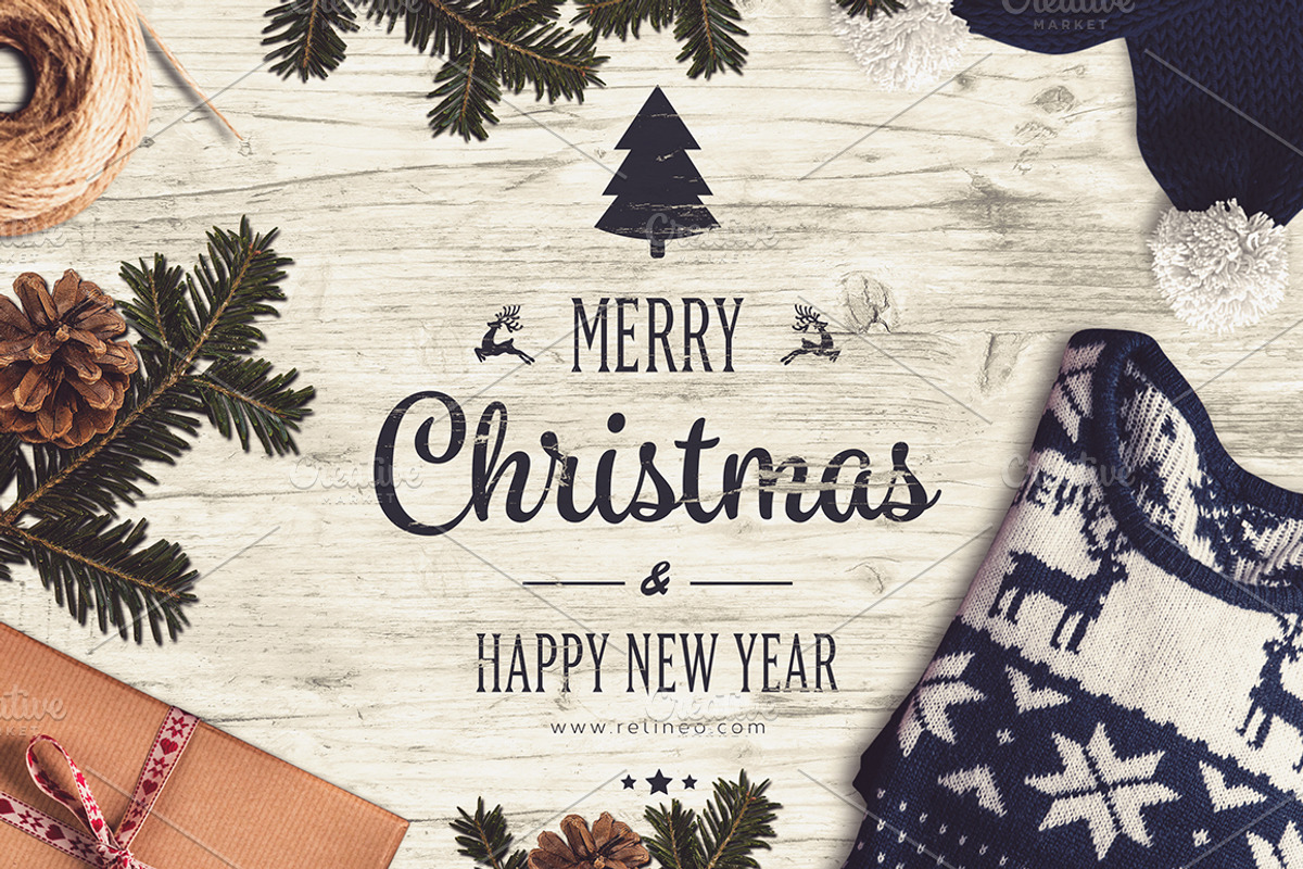Christmas Scene /Mock-up Creator #2, a Product Mockup by relineo.mock-ups