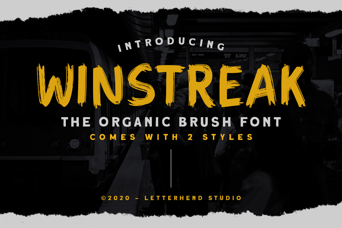 Winstreak - Brush Font, a Font by Letterhend Studio | Creative Market