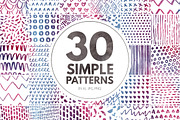 30 Simple Seamless Patterns | Graphic Patterns ~ Creative Market