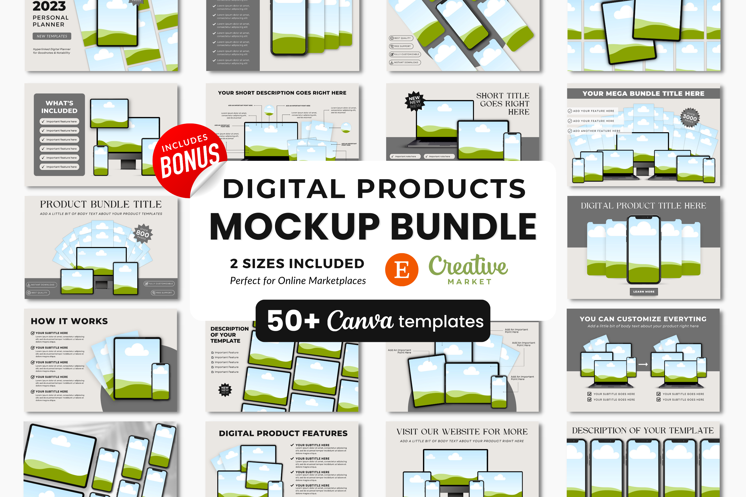 Digital Products Mockup Templates