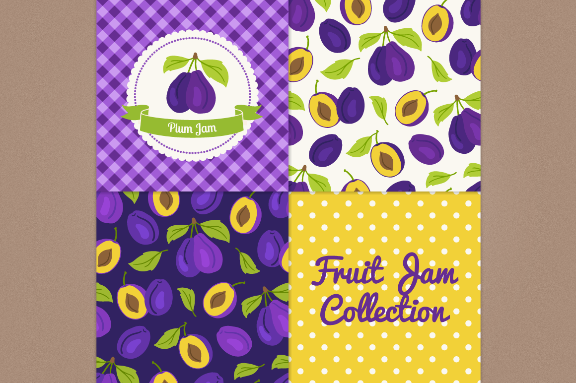 Plum jam, a Pattern Graphic by miumiu