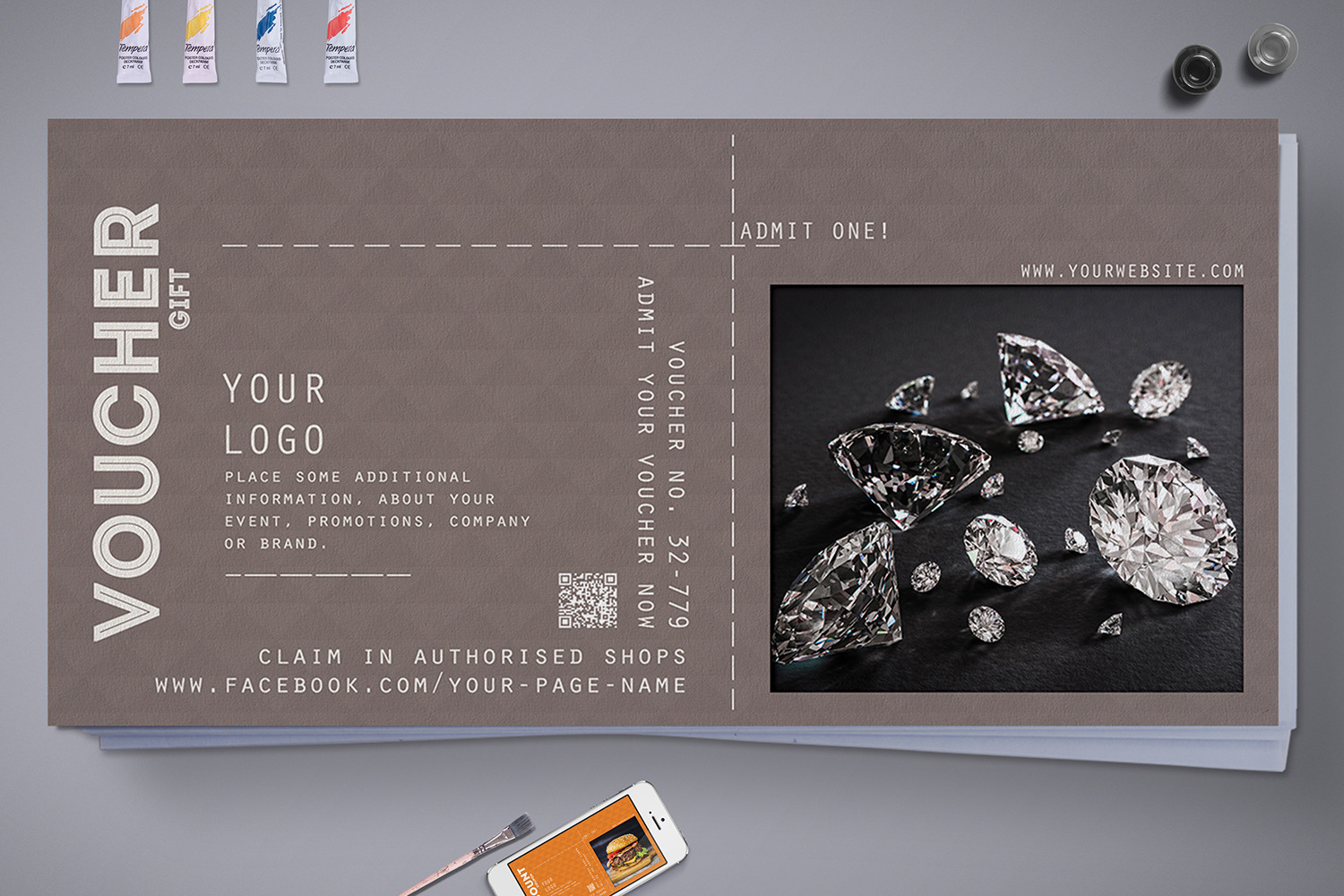 Multipurpose Gift Voucher, a Card Template by Tzochko