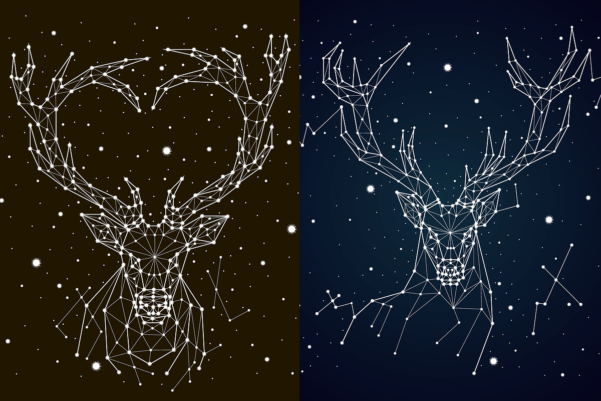 Constellation of animals, an Illustration by Chikovnaya