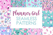Planner seamless pattern purple, a Pattern Graphic by Rosabebe