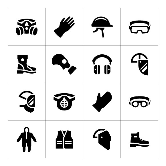 Personal protective equipment icons, an Icon by motorama