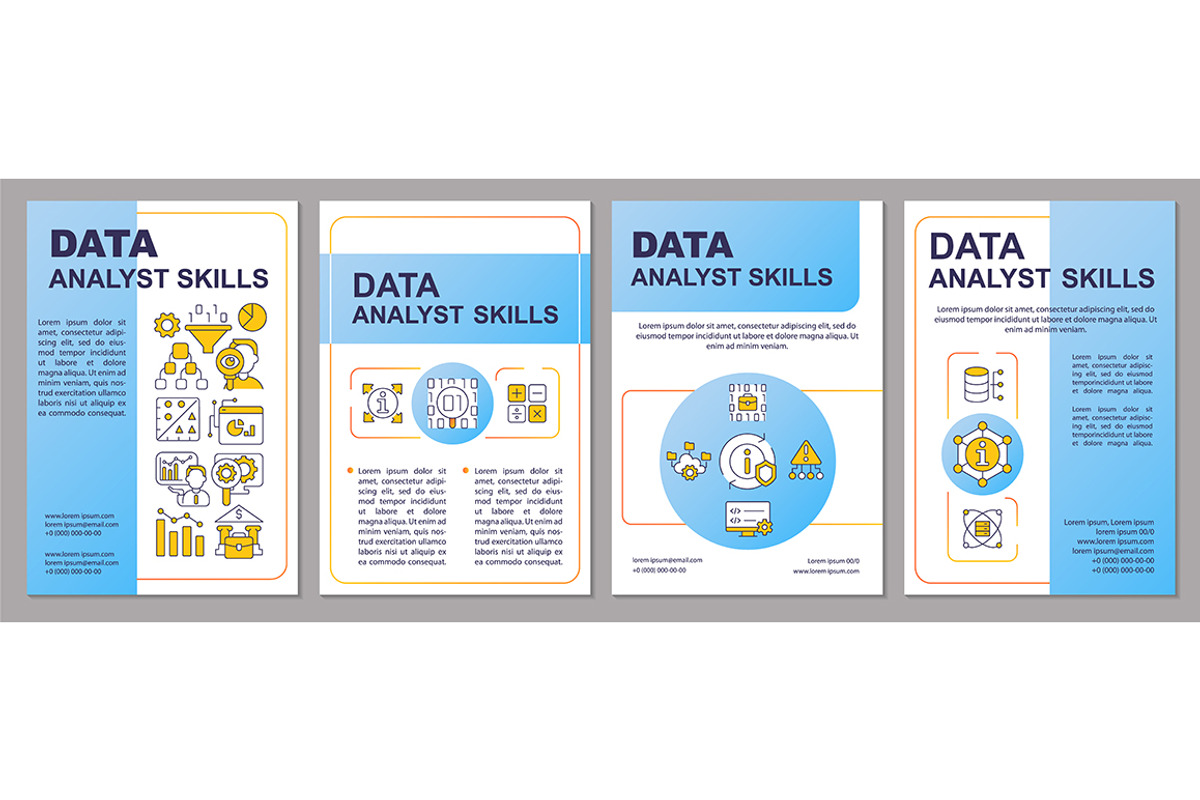 Data analyst skills blue brochure, a Brochure Template by IMG Visuals