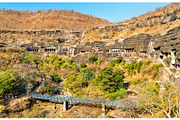 Bridge above the waghur river at the ajanta caves maharashtra india ...