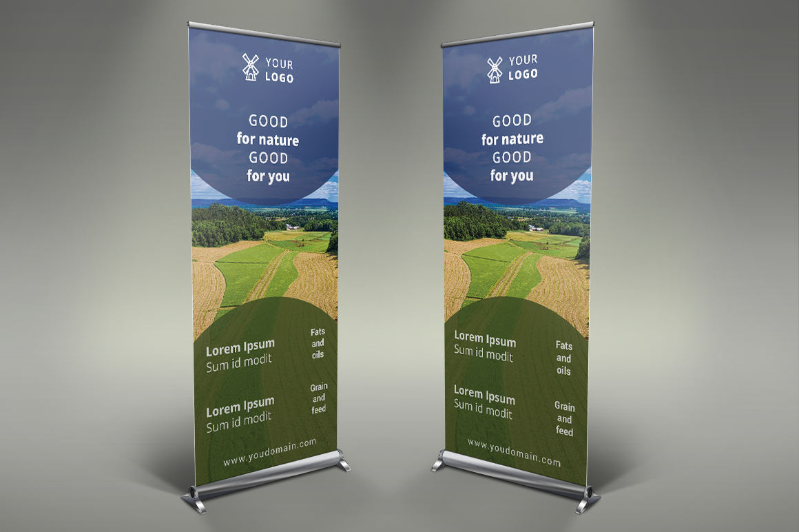 Agriculture Roll Up Banner, a Presentation Template by UNIK Agency