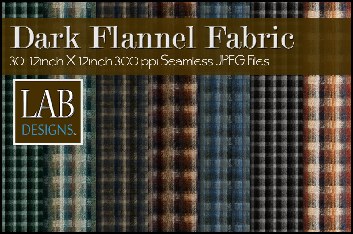 30 Dark Flannel Fabric Textures, a Texture Graphic by Lab Designs