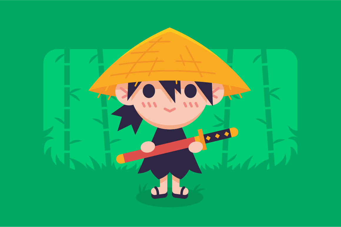Little Samurai Illustration | Illustrations ~ Creative Market