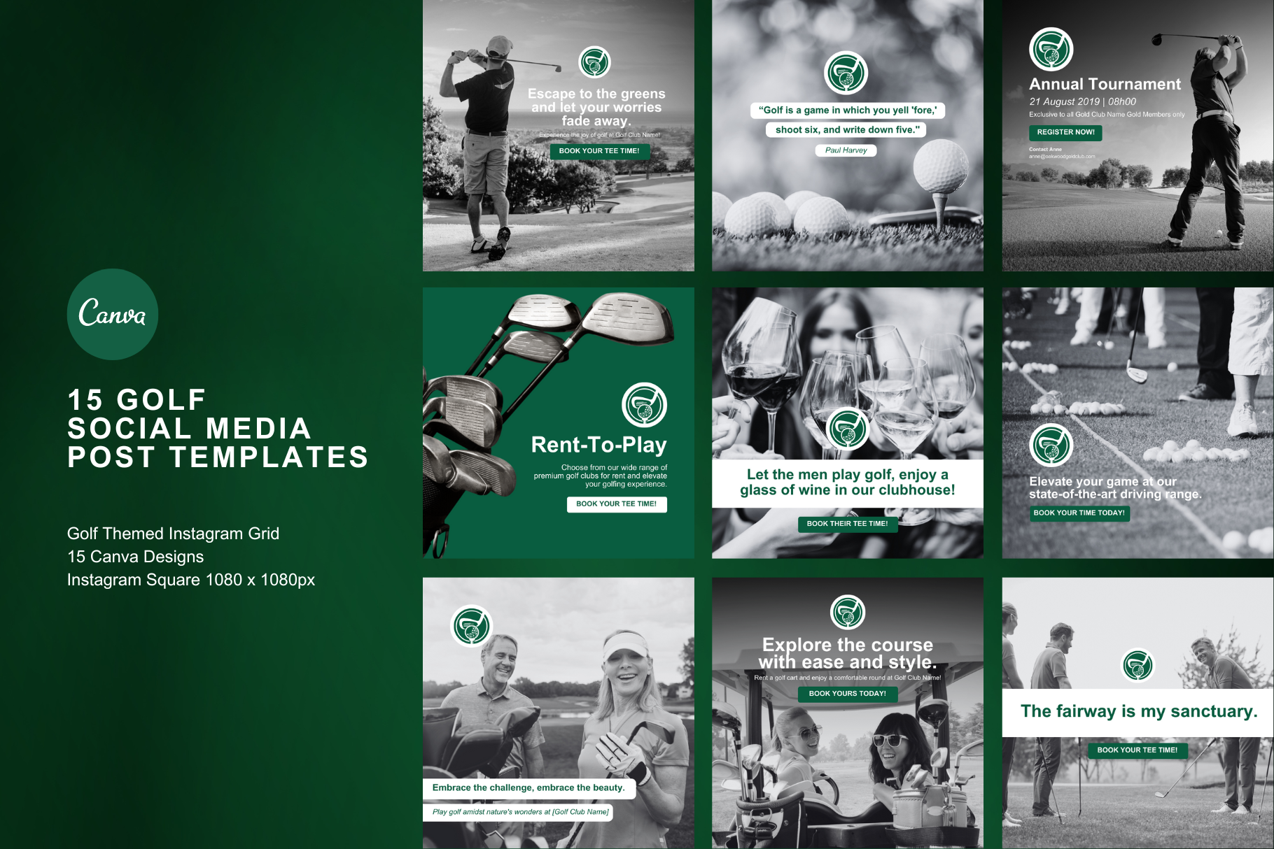 15 Golf Social Media, a Social Media Template by Sincerely Media