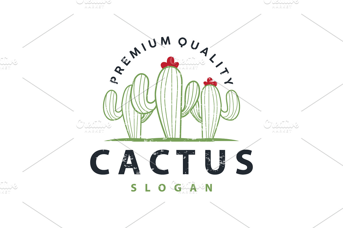 Cactus logo vector plant design, a Branding & Logo Template by Maylianaw28