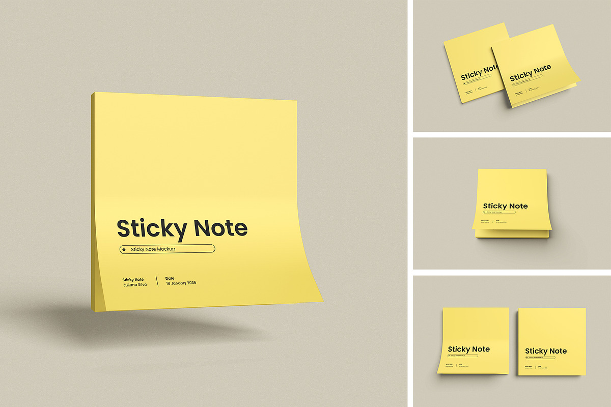 Sticky Note Mockup, an Advertising Mockup by swsi-studio