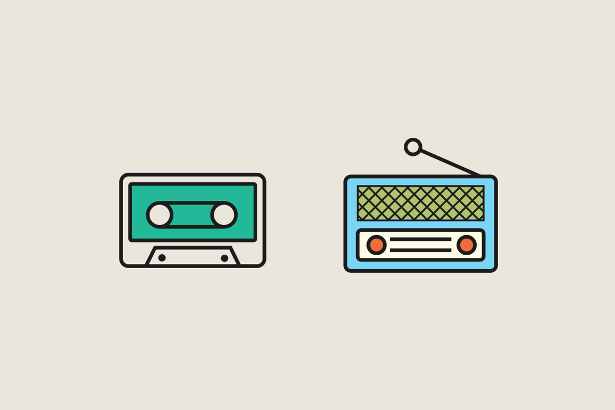 15 Vintage Audio Icons, an Icon by Creative VIP