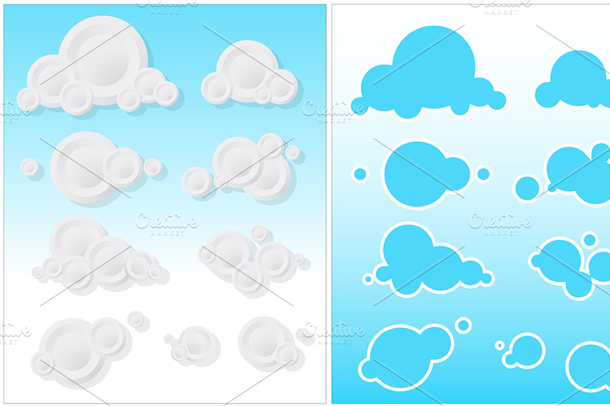 Comic Clouds, an Illustration by TrueMitra Designs