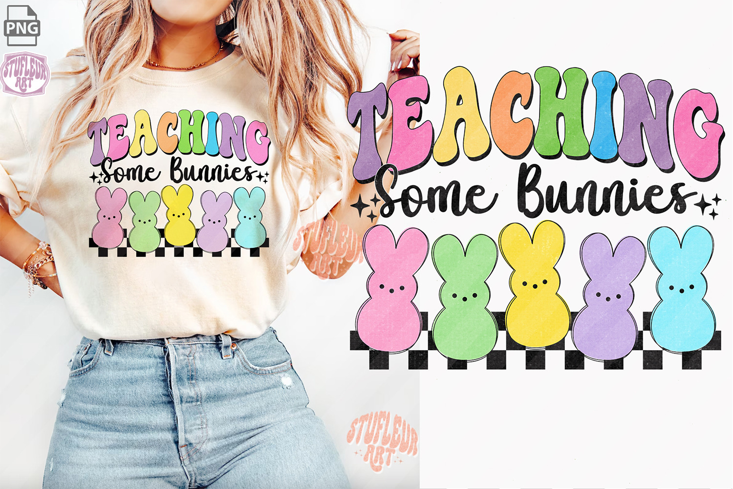 Teaching Some Bunnies PNG