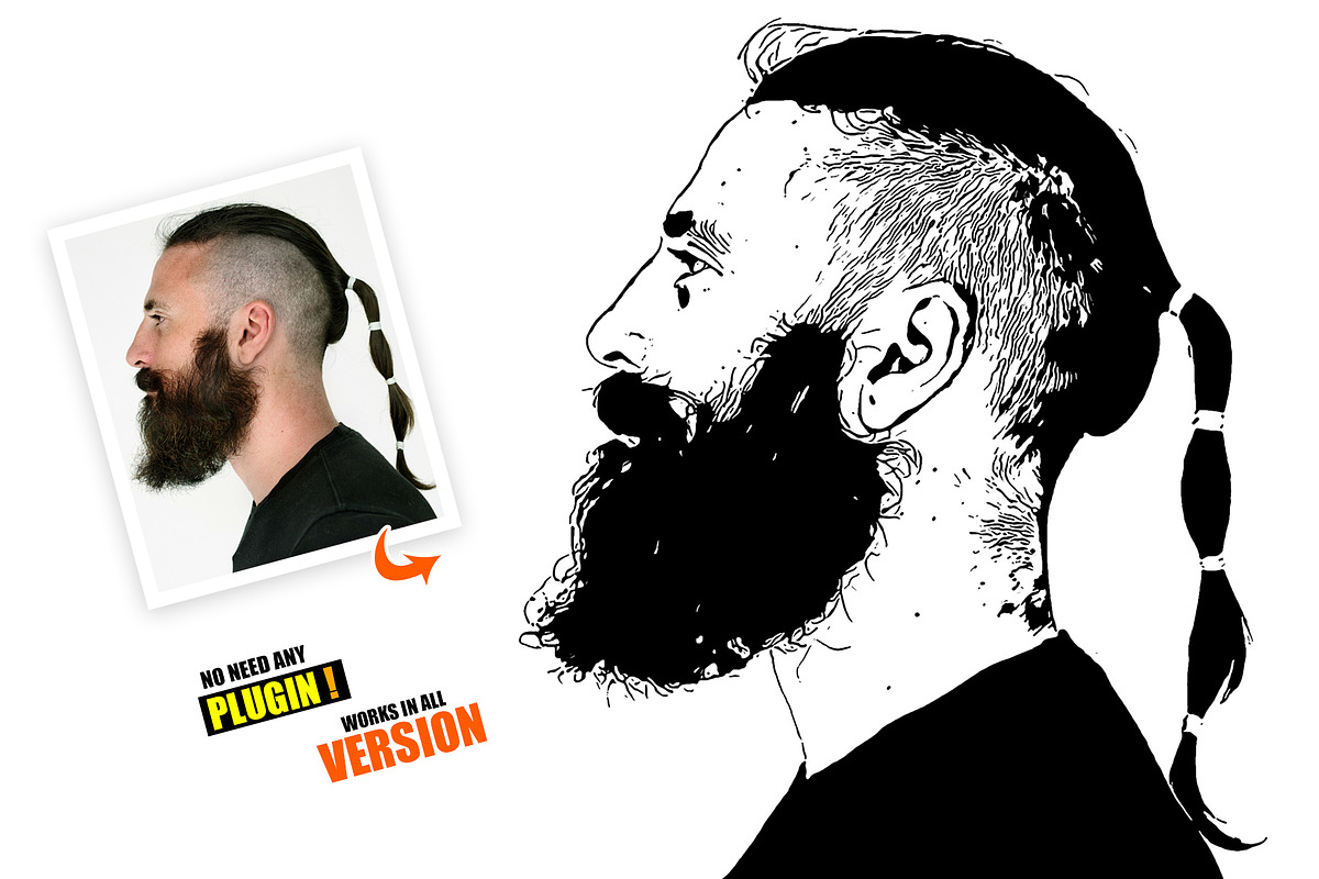 Vectorize Photo Effect, an Action Add-On by DesignCave