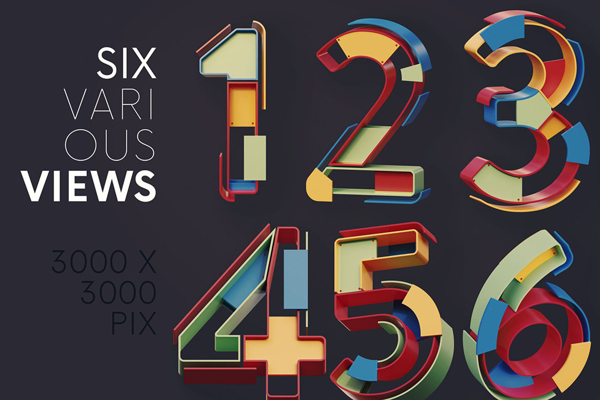 Geometry - 3D Lettering, a Graphic by MIIM