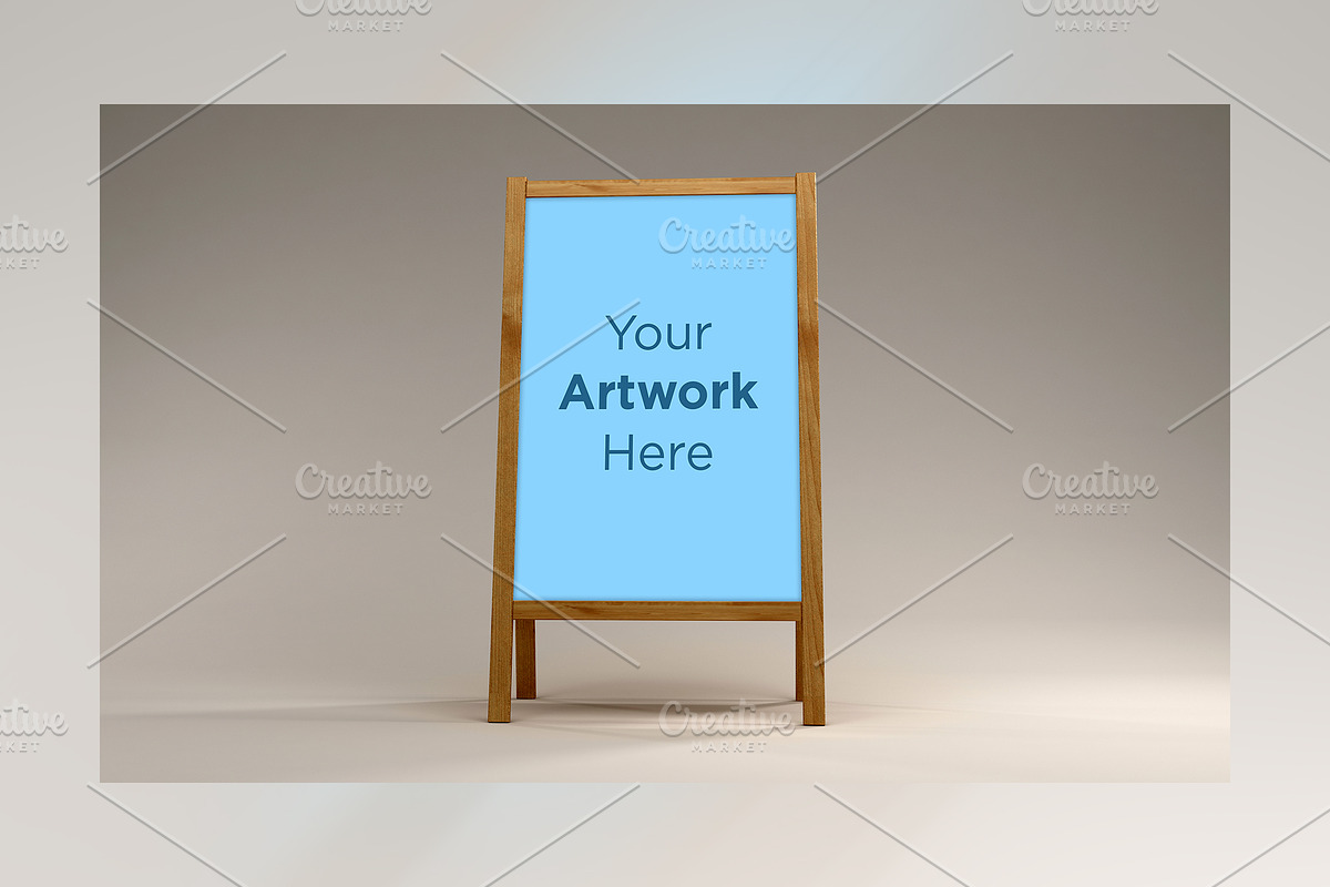 A Stand Advertising Board Mockup, a Work Illustration by shahsoft ...