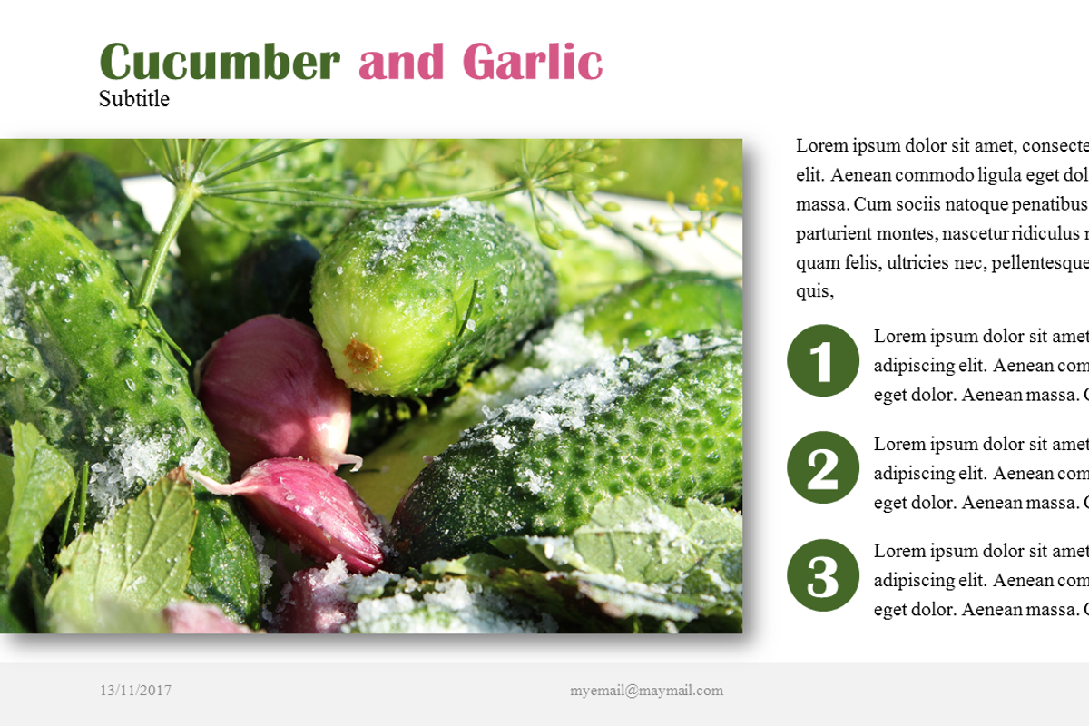 Cucumber Powerpoint Theme, a Presentation Template by Yes Presentations