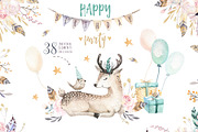 Birthday party. Boho collection | Animal Illustrations ~ Creative Market
