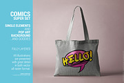 Comic Elements Vector HUGE Set!, an Illustration by FourLeafLover