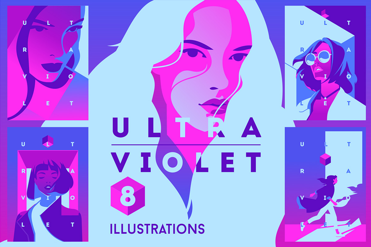8 Ultraviolet Theme Illustrations, an Illustration by Alexander Baidin ...