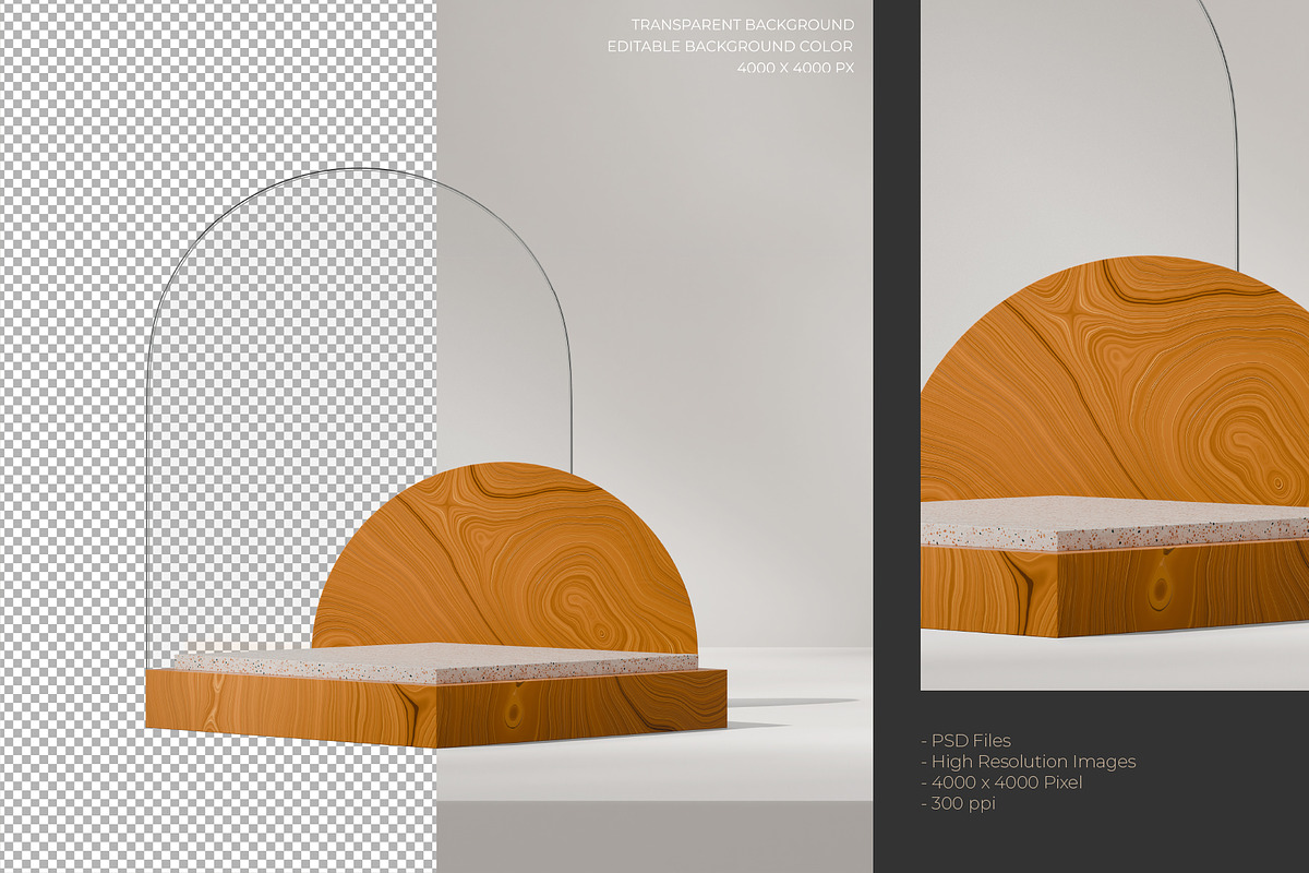 5 Podium with Transparent Background, a Background Graphic by faustudio